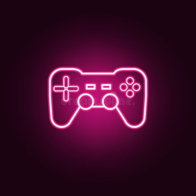 Joystick Neon Icon. Elements of Web Set Stock Illustration ...