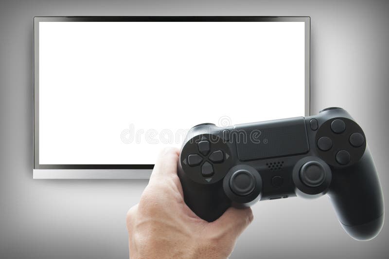 Joystick for Video Game Consoles in the Hands Stock Image - Image of ...