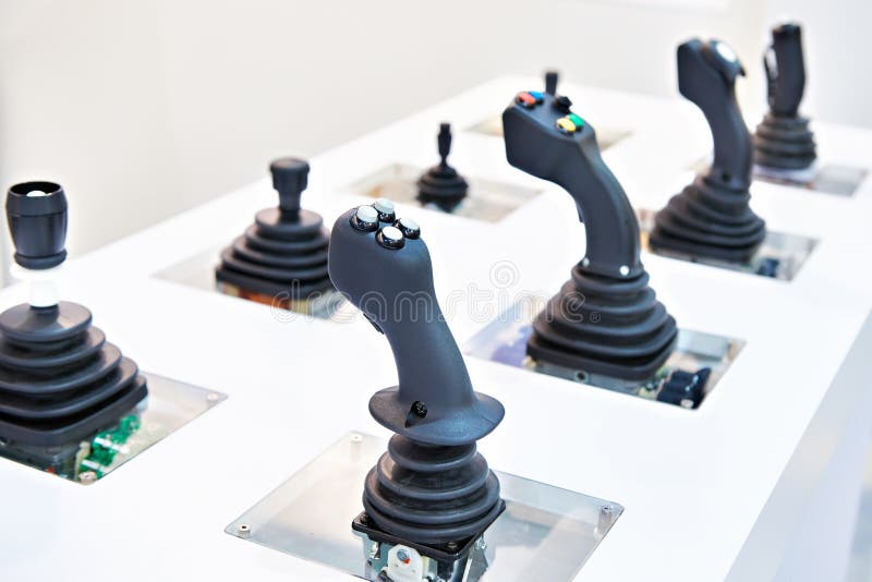 Joystick On Seat For Construction Vehicle Stock Photo - Image of ...