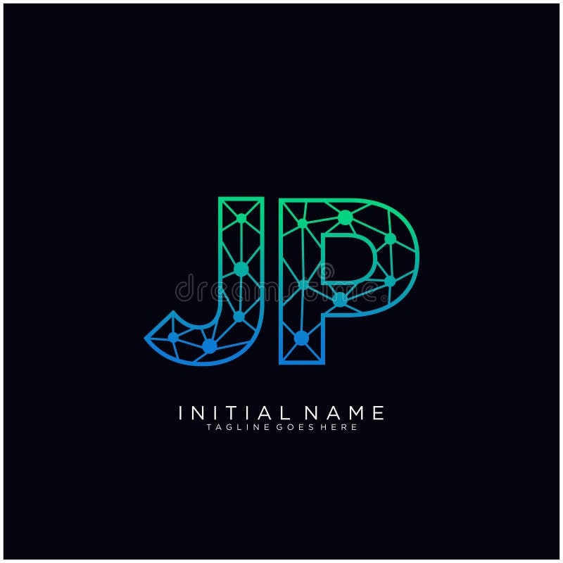 JP Letter Logo Icon Design Template Elements Stock Vector ...