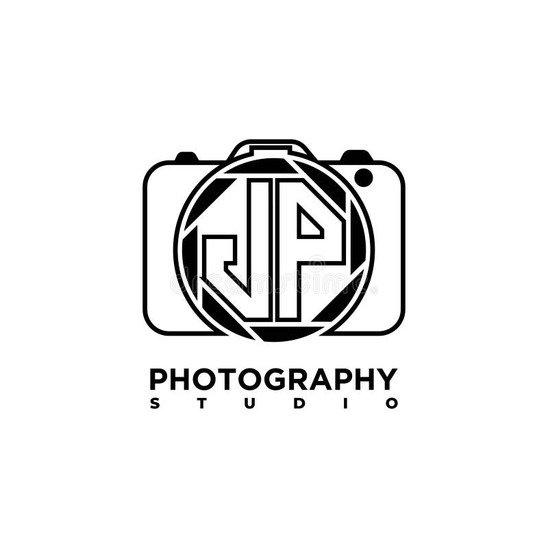 JP Letter Photograph Camera Style Stock Vector - Illustration of brand ...