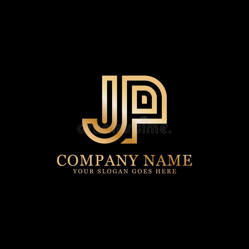 JP Monogram Logo Inspirations, Letters Logo Template Stock Illustration ...