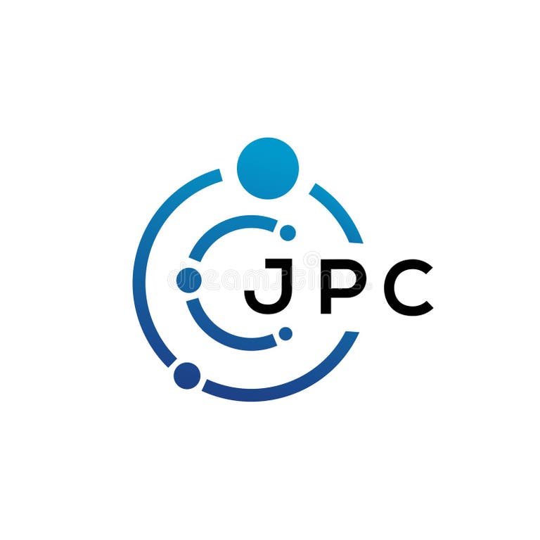 JPC Letter Technology Logo Design on White Background. JPC Creative ...