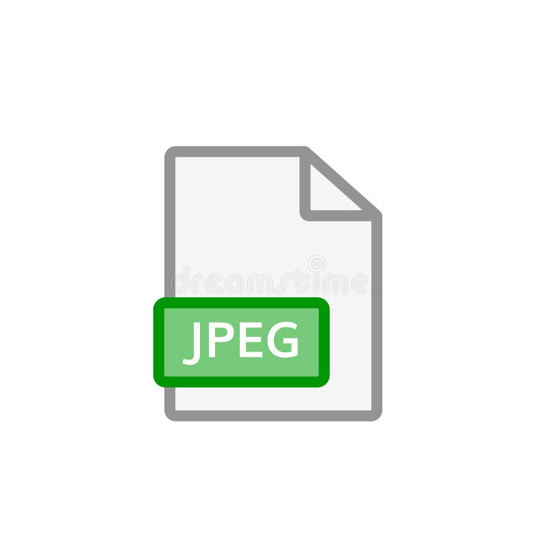Jpeg File Icon Format Document Symbol Stock Vector - Illustration of ...