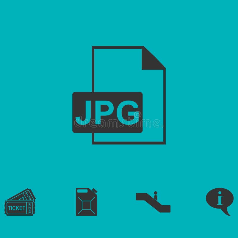 JPEG icon flat stock vector. Illustration of pictogram - 137930796