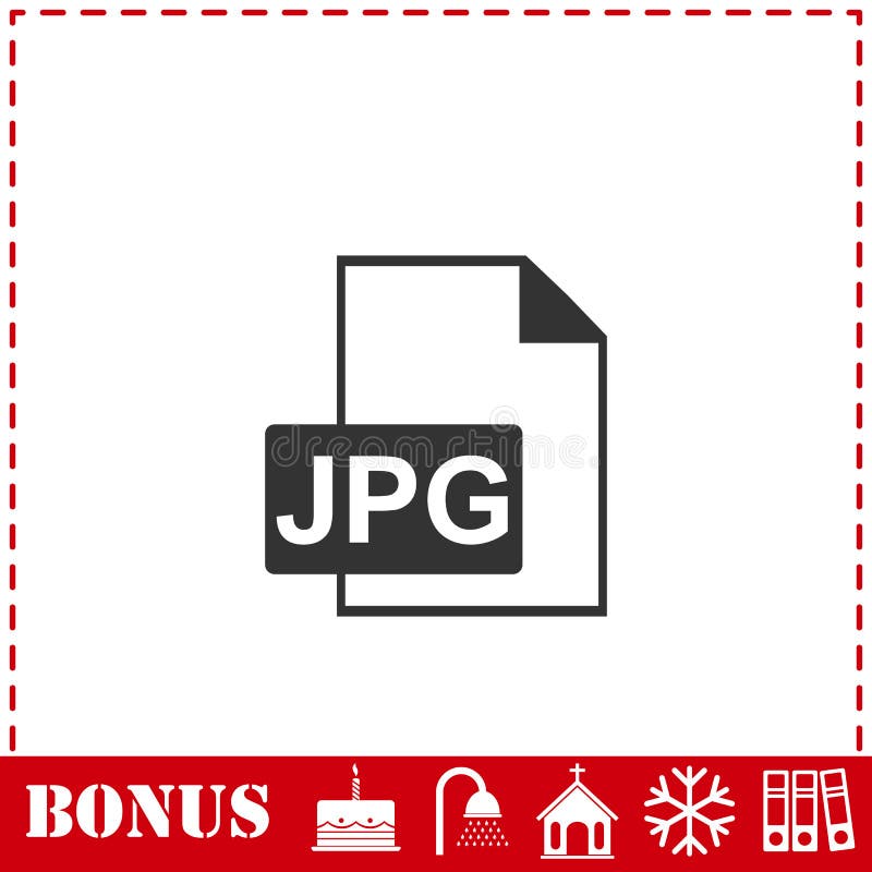 JPEG icon flat stock vector. Illustration of label, folder - 155272244