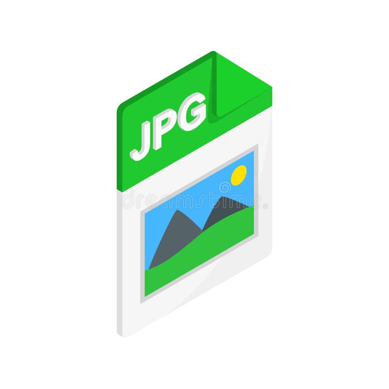 JPG File Icon, Isometric 3d Style Stock Vector - Illustration of ...