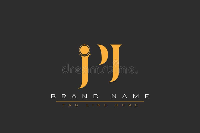 JPJ Abstract Letter Logo Design Stock Vector - Illustration of design ...