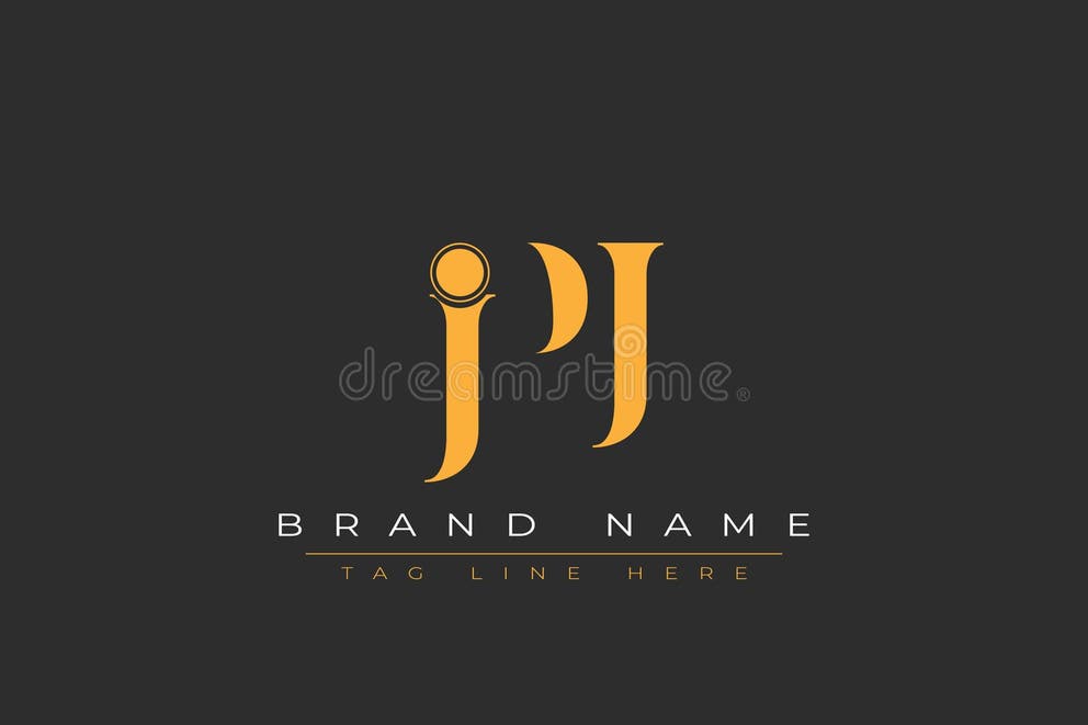 JPJ Abstract Letter Logo Design Stock Vector - Illustration of design ...