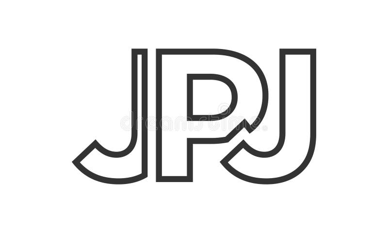 JPJ Logo Design Template with Strong and Modern Bold Text. Initial ...