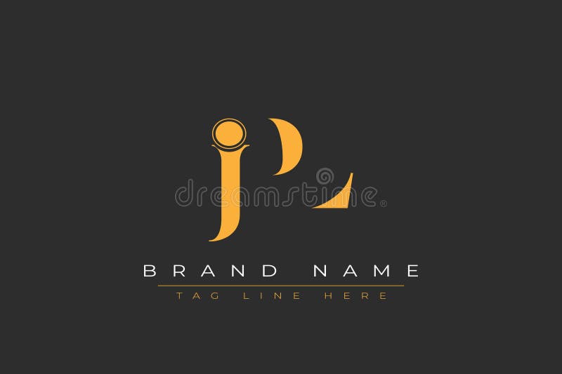 JPL Abstract Letter Logo Design Stock Vector - Illustration of letter ...