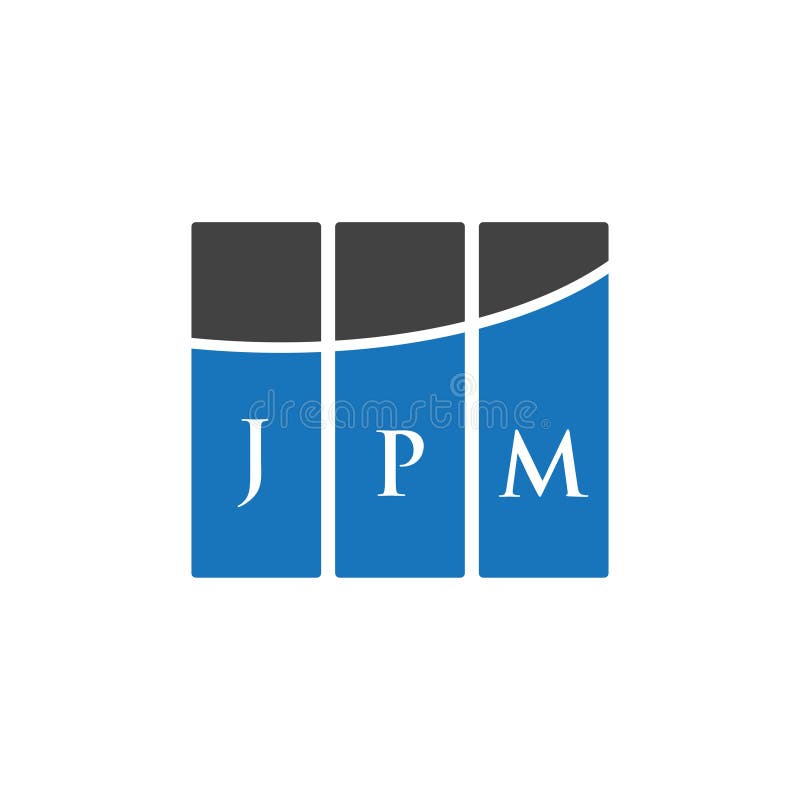 JPM Letter Logo Design on WHITE Background. JPM Creative Initials ...
