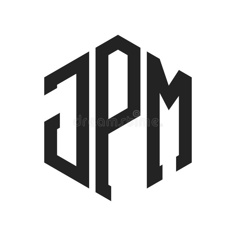 JPM Logo Design. Initial Letter JPM Monogram Logo Using Hexagon Shape ...