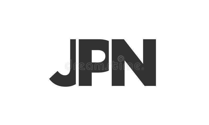 JPN Logo Design Template with Strong and Modern Bold Text. Initial ...