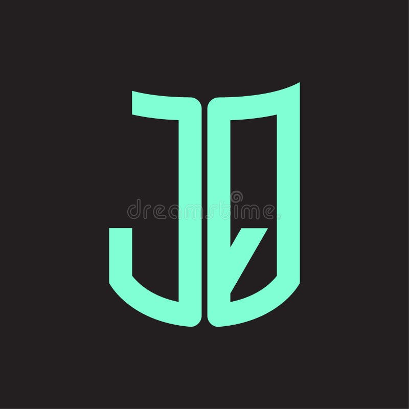 JQ Logo Monogram with Ribbon Style Design Template Stock Vector ...