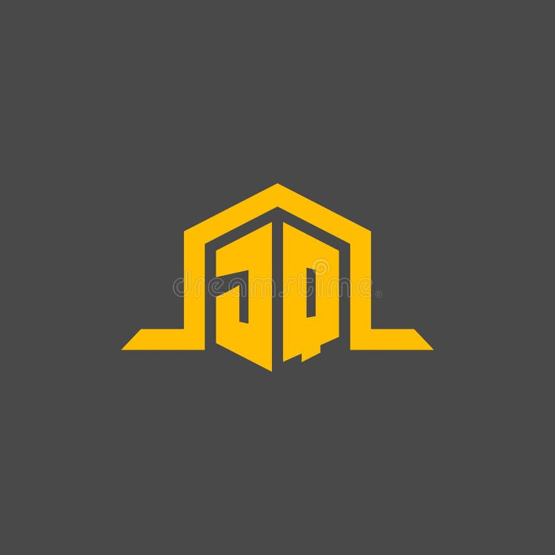 JQ Monogram Initial Logo with Hexagon Style Design Stock Vector ...