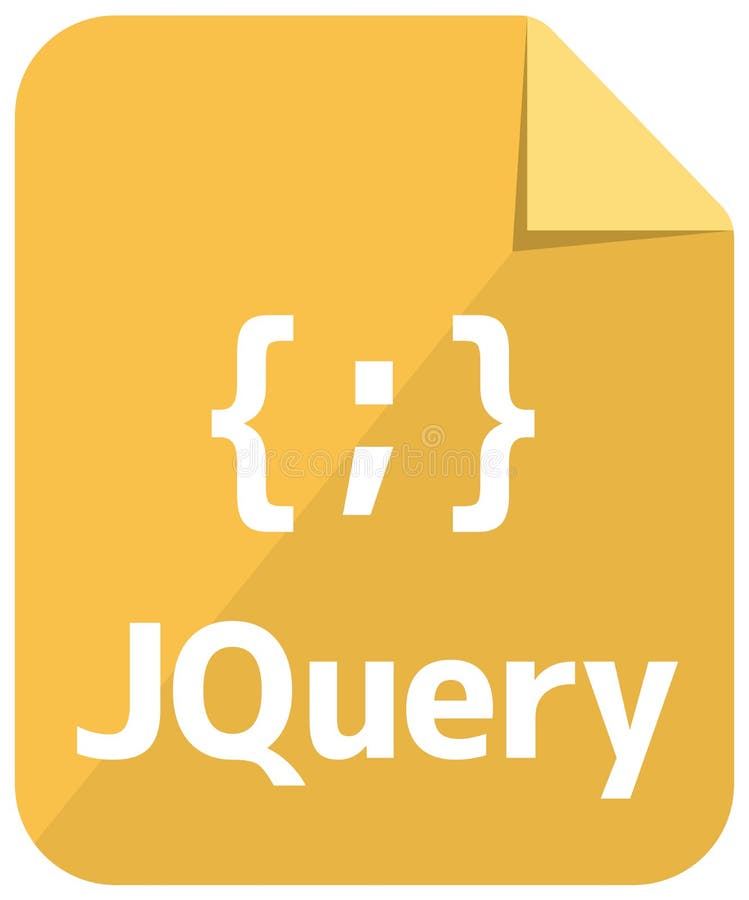 Jquery Icono Principal Lenguaje De Programación Vectorial Ilustración De Color Ilustración del ...