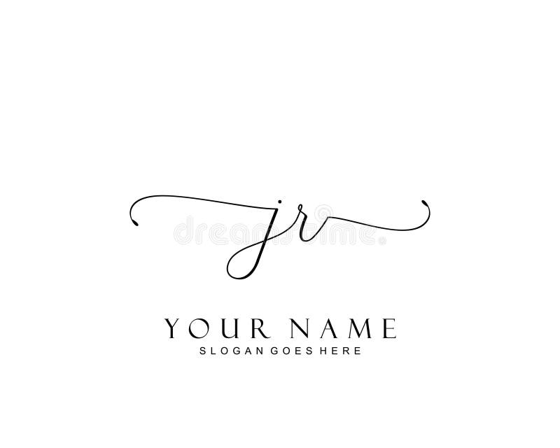 Initial JR Signature Logo Template Vector Stock Vector - Illustration ...