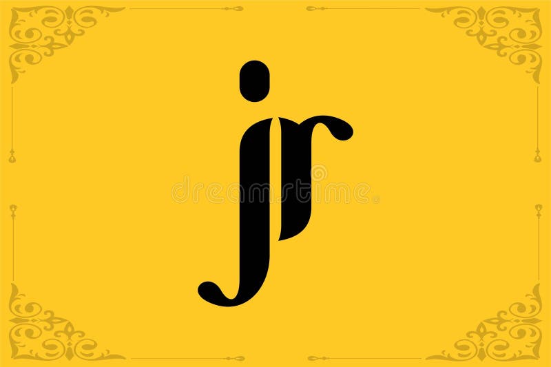 JR abstract luxury logo stock vector. Illustration of typography ...
