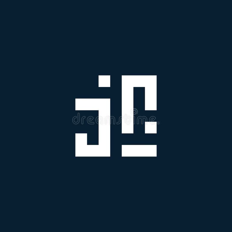 JR Initial Monogram Logo with Geometric Style Stock Vector ...