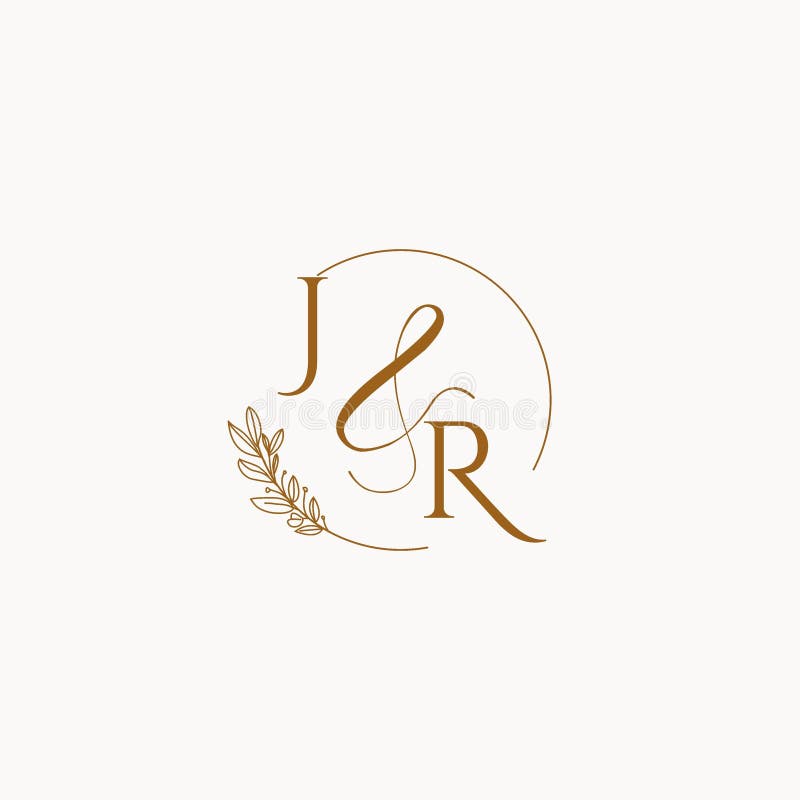 JR Initial Wedding Monogram Logo Stock Illustration - Illustration of ...