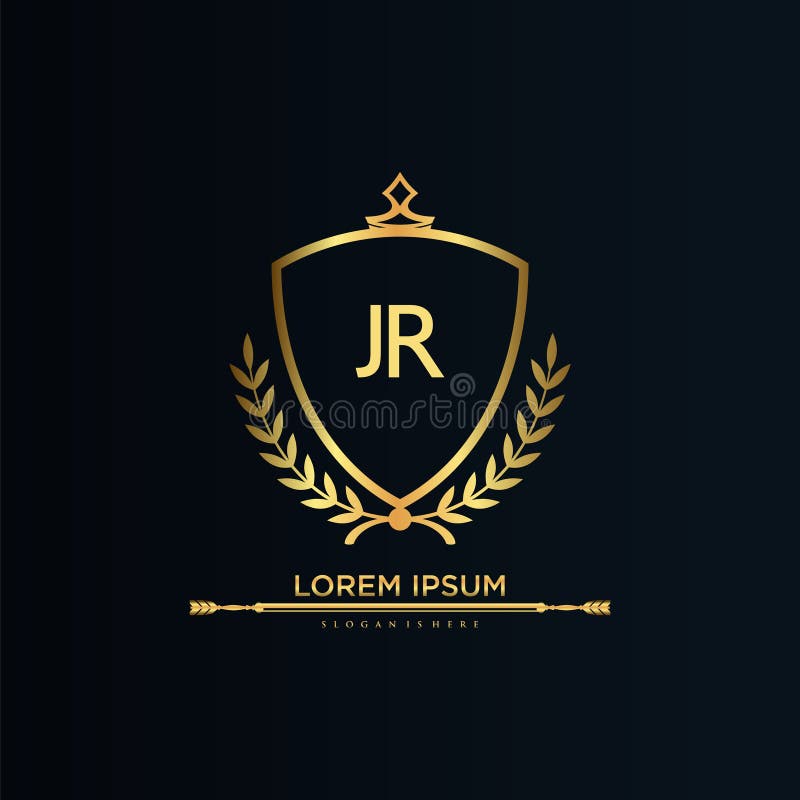 JR Letter Initial with Royal Template.elegant with Crown Logo Vector ...