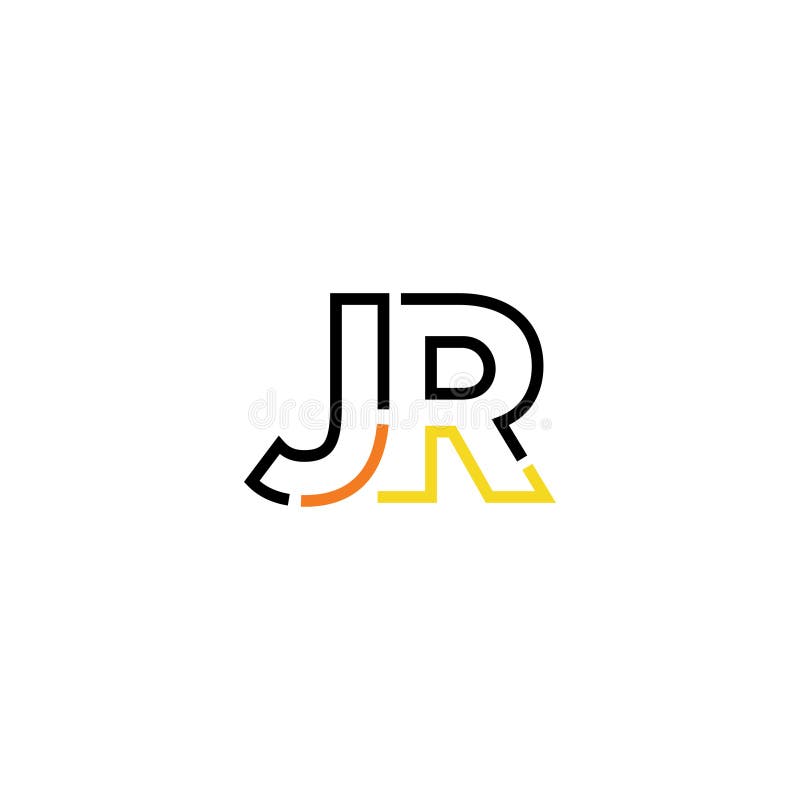 JR Letter Logo Icon Design Template Elements Stock Vector ...