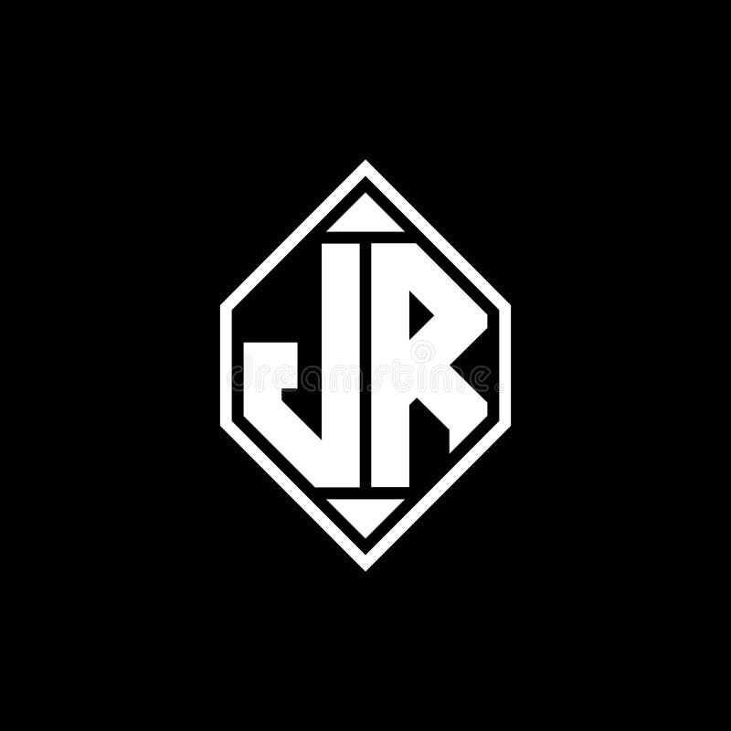 JR Logo Monogram Geometric Shield Shape Style Stock Vector ...