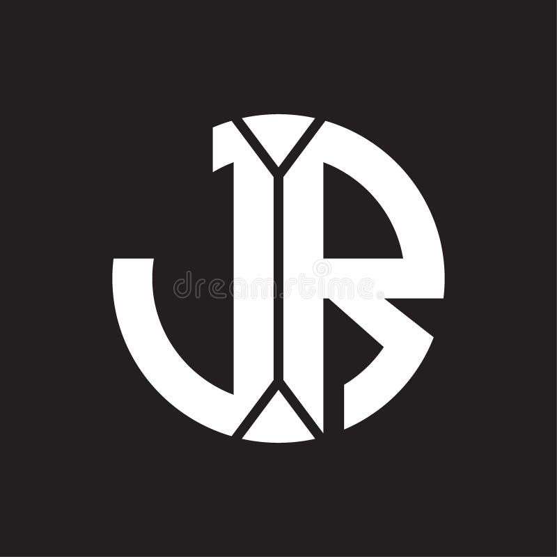 JR Logo Monogram with Piece Circle Ribbon Style Stock Illustration ...