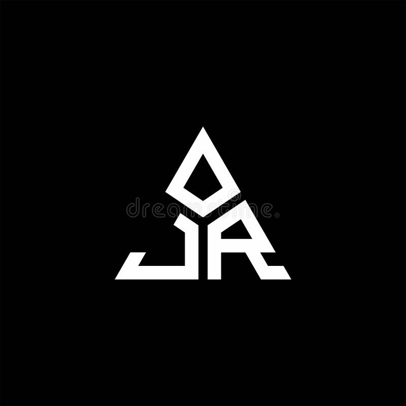 JR Monogram Logo with 3 Pieces Shape Isolated on Triangle Stock Vector ...
