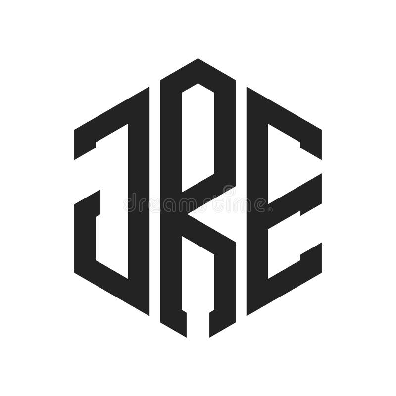 JRE Logo Design. Initial Letter JRE Monogram Logo Using Hexagon Shape ...