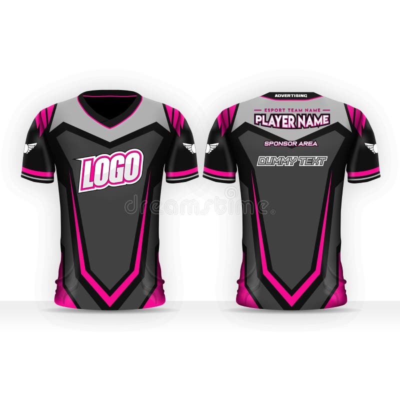 E-sports Design Concept with Black, Orange, and White Stock Vector ...