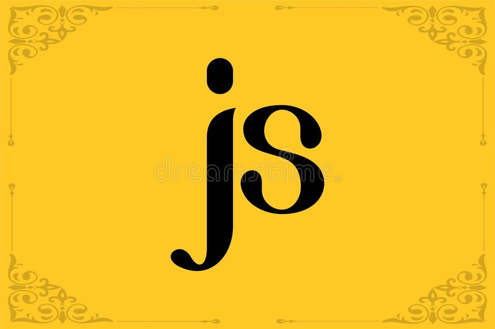 JS abstract luxury logo stock vector. Illustration of element - 362197469