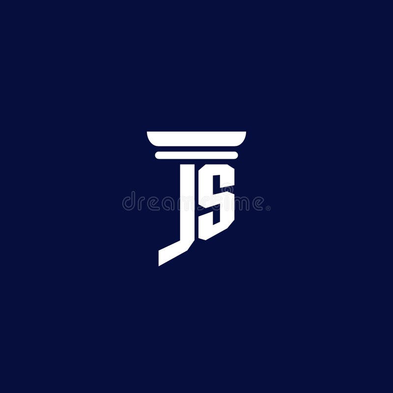 JS Initial Monogram Logo Design for Law Firm Stock Vector ...