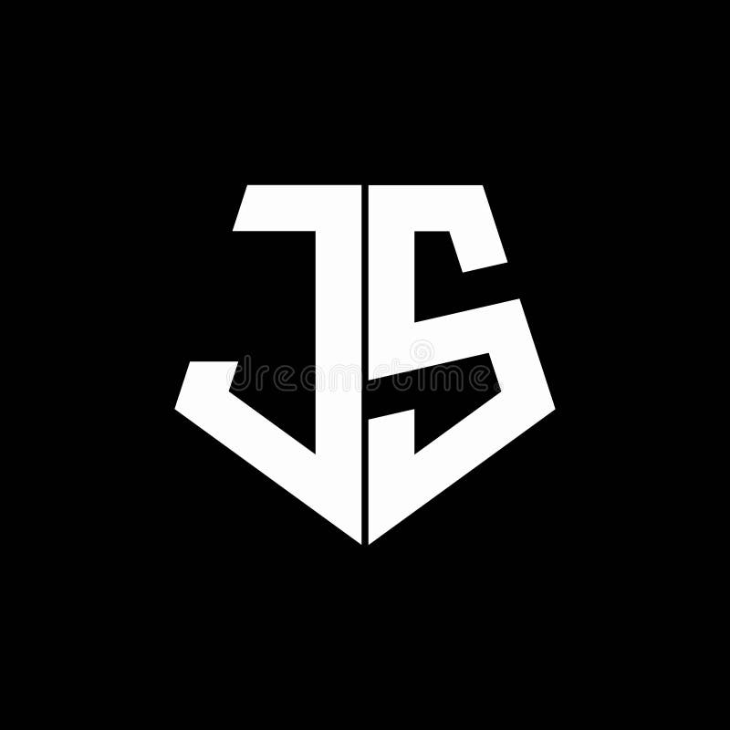 JS Logo Monogram with Pentagon Shape Style Design Template Stock Vector ...