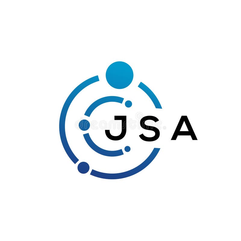 JSA Letter Technology Logo Design on White Background. JSA Creative ...