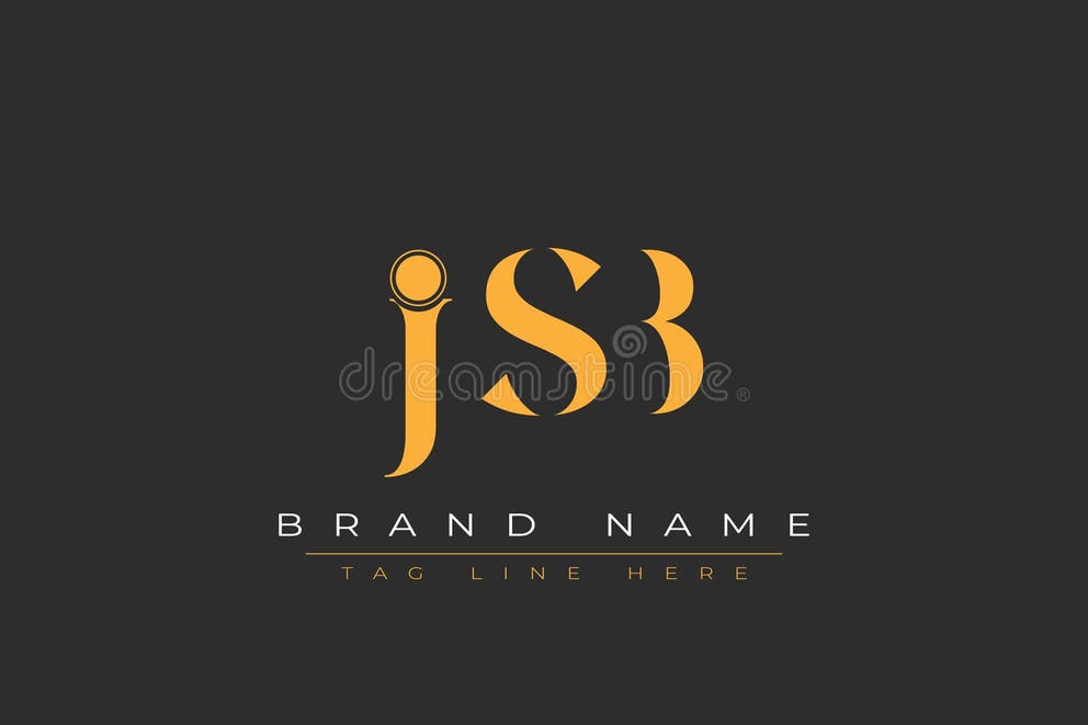 JSB Abstract Letter Logo Design Stock Vector - Illustration of design ...