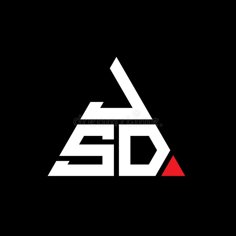 JSD Triangle Letter Logo Design with Triangle Shape. JSD Triangle Logo ...