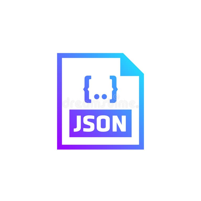 JSON File Format Icon, Vector Stock Vector - Illustration of pairs, correction: 291000231