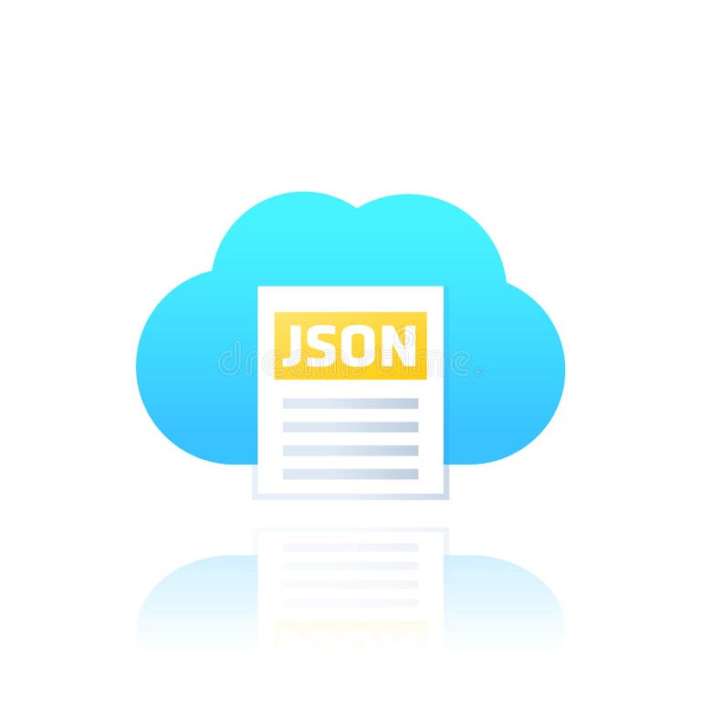 JSON File Upload To Cloud, Icon for Web Stock Vector - Illustration of store, vector: 284284420
