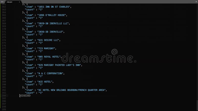 Json Programming Language Source Code Typing Effect Json Programmer Ticker Colored Commands