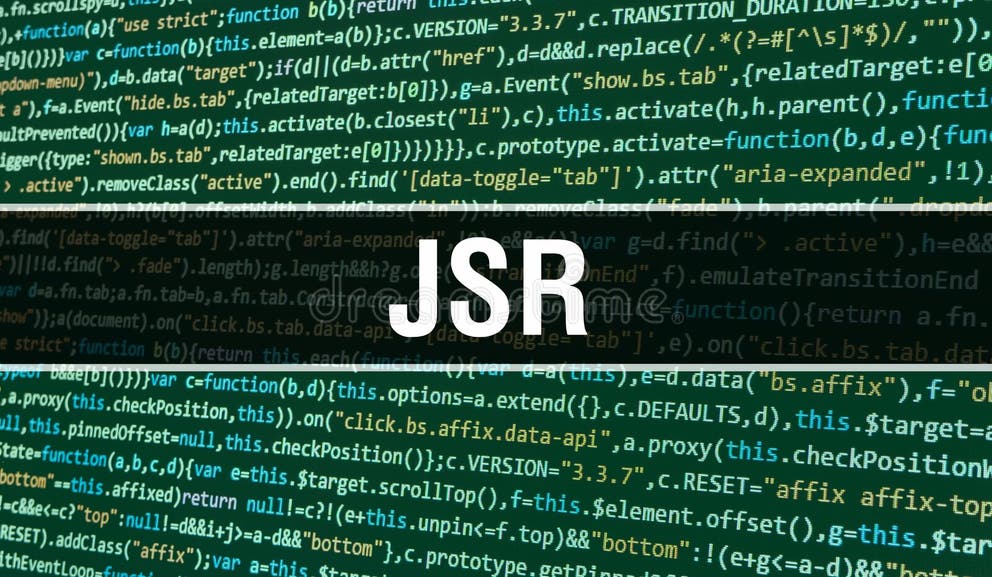 Jsr Concept With Random Parts Of Program Code Jsr With Programming Code Abstract Technology
