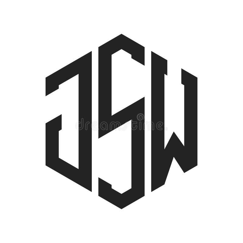 JSW Logo Design. Initial Letter JSW Monogram Logo Using Hexagon Shape ...
