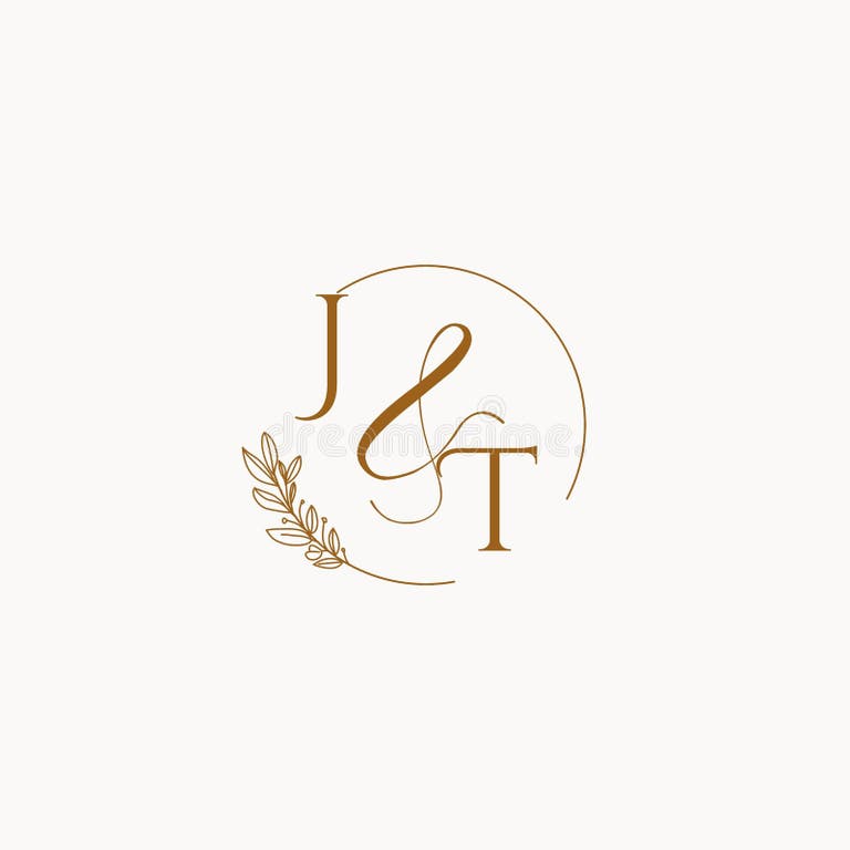 JT Initial Wedding Monogram Logo Stock Illustration - Illustration of ...