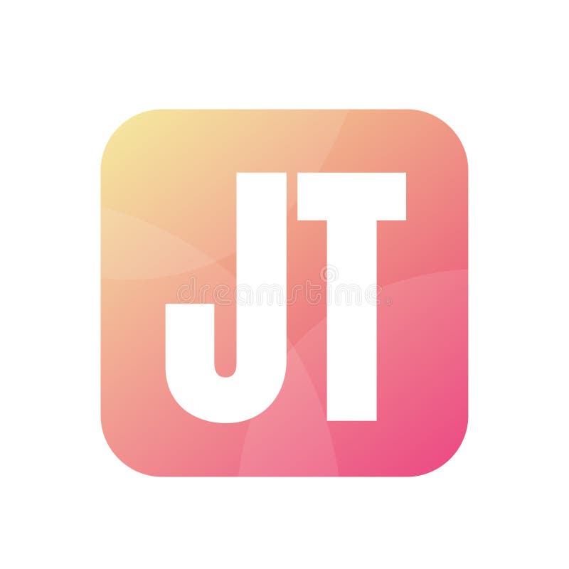 JT Letter Logo Design with Simple Style Stock Vector - Illustration of ...