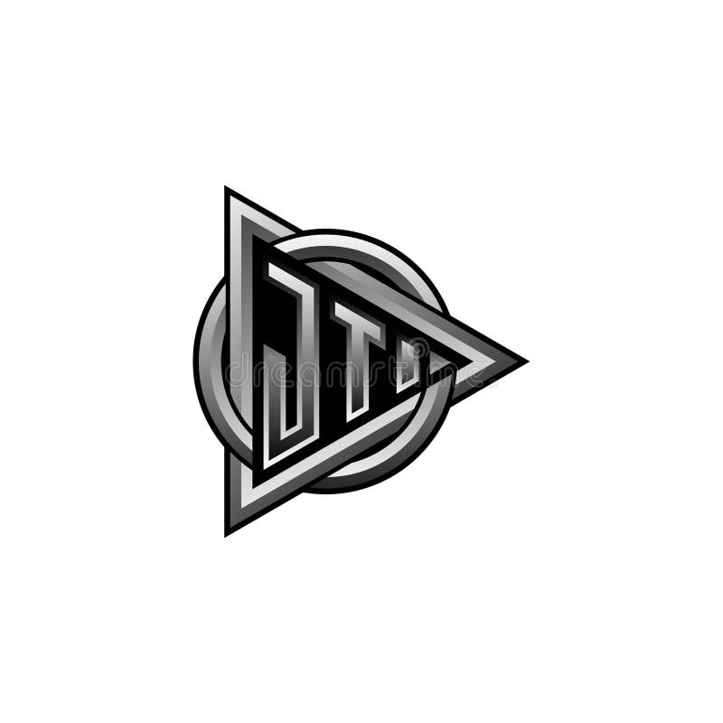 JT Logo Letter Triangle and Circle Rounded Stock Vector - Illustration ...