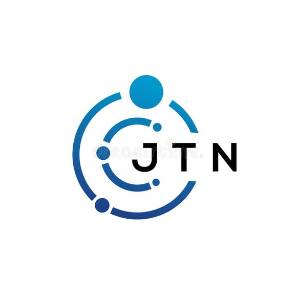 JTN Letter Technology Logo Design on White Background. JTN Creative ...