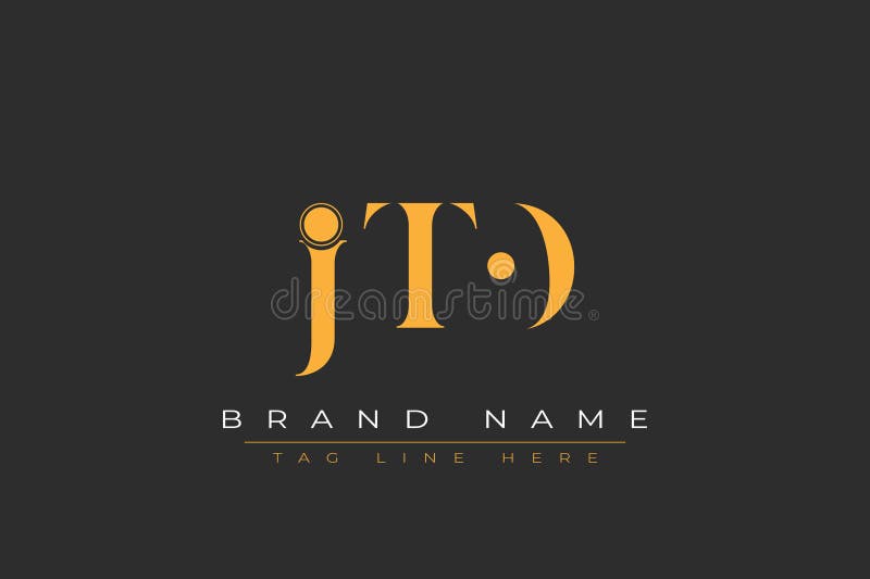 JTO Abstract Letter Logo Design Stock Vector - Illustration of gold ...
