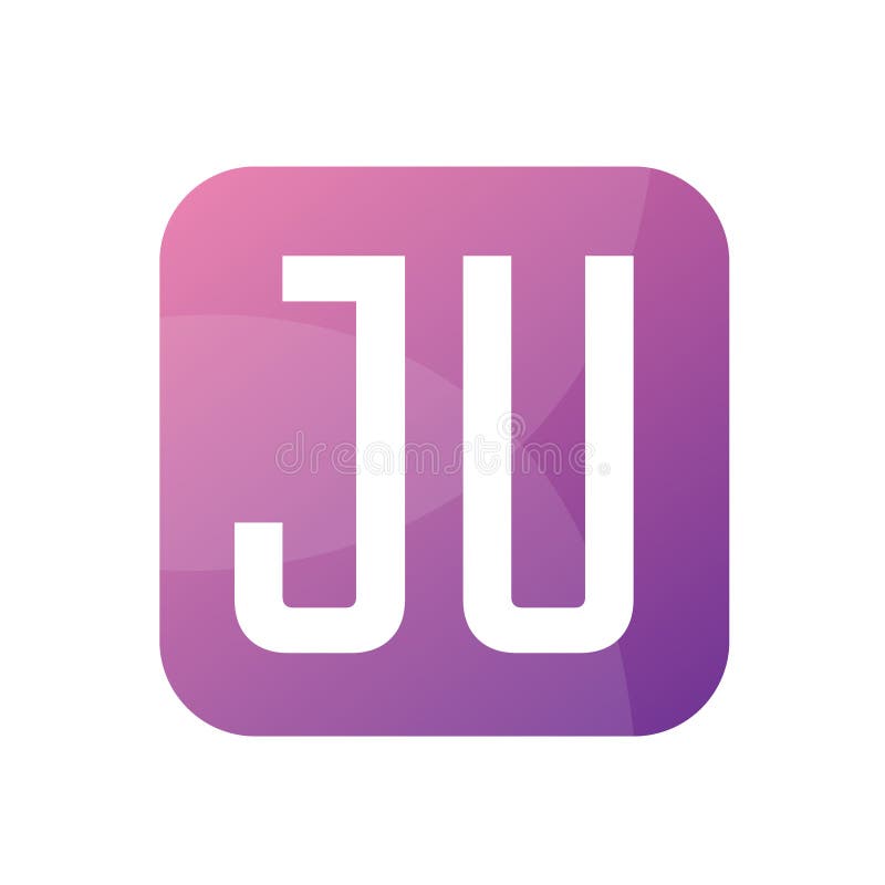 JU Letter Logo Design with Simple Style Stock Vector - Illustration of ...