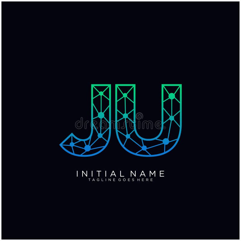 JU Letter Logo Icon Design Template Elements Stock Vector ...